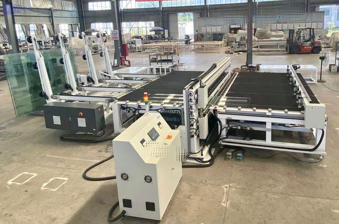 CNC Laminated Glass Cutting Machine Series--Loading, Deliver, Cutting ...